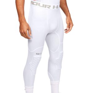 under armour gameday armour 2pad 3/4 tight bball-wht,lg