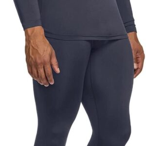 TSLA Men's Thermal Underwear Set, Microfiber Soft Fleece Lined Long Johns, Winter Warm Base Layer Top & Bottom, Soft Micro Fleece Dark Grey, Large