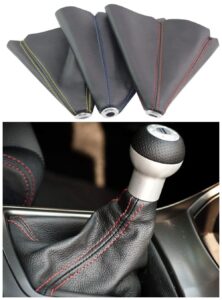 pvc shift boot for manual automatic car/auto gear shift knob cover mt/at universal type (red)