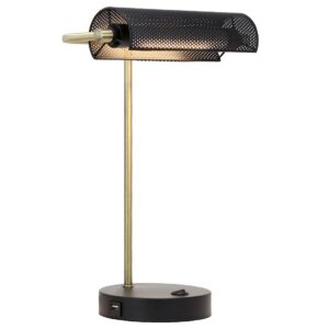 o’bright led desk lamp with usb charging port, metal lamp, flexible swivel arms, soft white led reading light (3000k), bedside reading lamp, office lamp, table lamp, etl listed (piano lamp - black)