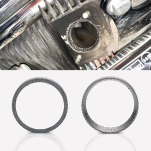 vanjoy exhaust gasket for harley, made of graphite and steel mesh for 1984-later most harley davidson bikes, touring, sportster, dyna, softail, evo, etc. 1 pair 2pcs