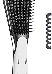 Detangling Brush for Natural Hair-Detangler for Afro Textured 3a to 4c Kinky Wavy, Detangle Easily with Wet,Coily Hair,Dry,Curly,Conditioner, Improve Hair Texture-Easy Clean (Black)