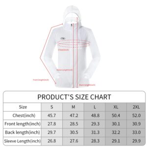 Dooy Sun Protection Jacket Ultra Light Thin Breathable Packable Outdoor Cycling Jacket Hoodie Skin Clothing for Men & Women（white，XL）