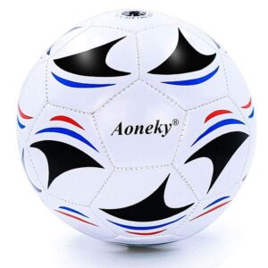 aoneky mini kids size 3 soccer ball – deflated mini soccer ball with pump - soccer ball for boy girl aged 3-8 years old, children present toy, small soccerball game for toddler