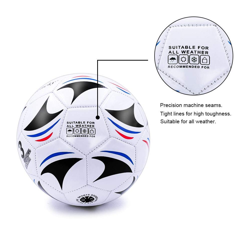 Aoneky Mini Kids Size 3 Soccer Ball – Deflated Mini Soccer Ball with Pump - Soccer Ball for Boy Girl Aged 3-8 Years Old, Children Present Toy, Small Soccerball Game for Toddler