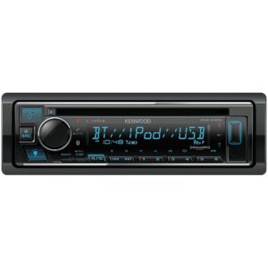 kenwood kdc-x304 excelon cd car stereo receiver w/bluetooth hands free calling, am/fm radio, usb, amazon alexa built ready, variable color illumination