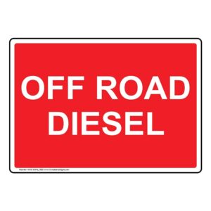 compliancesigns.com off road diesel label decal, 7x5 inch vinyl for fuel