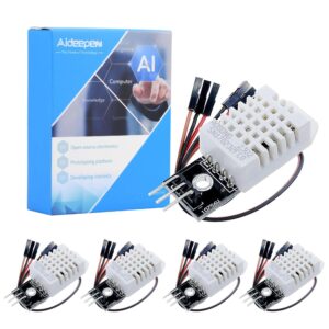 Aideepen 5PCS DHT/2302 Digital Temperature and Humidity Sensor Module Temp Humidity Monitor 3Pins Module with Cable