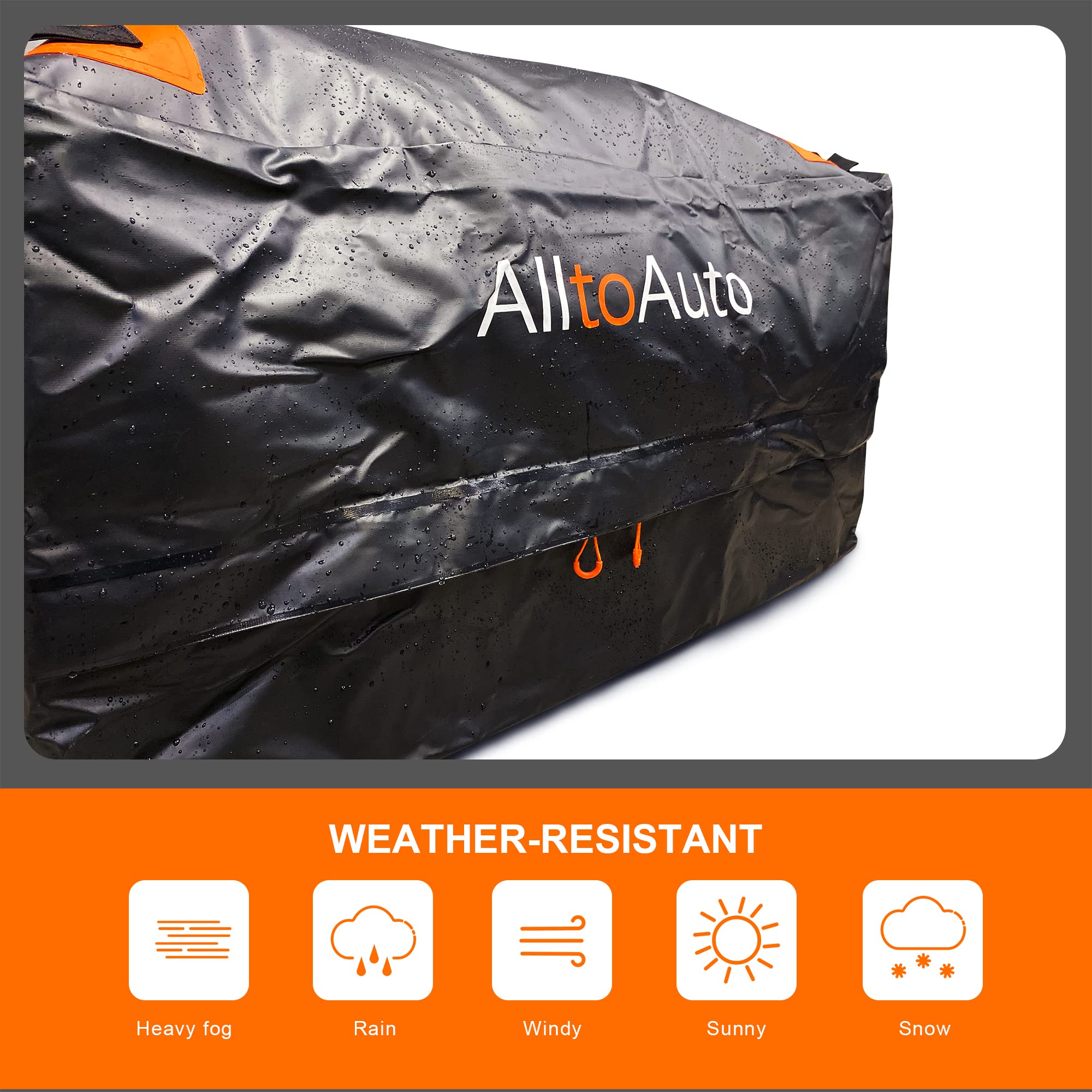 AlltoAuto Truck Bed Cargo Bag with Cargo Net, 100% Waterproof 600D Heavy Duty, Fits Any Truck Size (51''x40''x22'') 26 Cubic Feet, Simple and Convenient for Installation