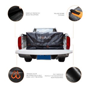 AlltoAuto Truck Bed Cargo Bag with Cargo Net, 100% Waterproof 600D Heavy Duty, Fits Any Truck Size (51''x40''x22'') 26 Cubic Feet, Simple and Convenient for Installation