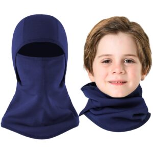 aegend kids balaclava windproof ski face warmer for cold weather winter sports skiing, running, cycling, 1 piece, 4 colors blue