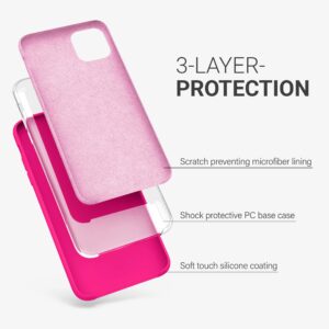 kwmobile Case Compatible with Apple iPhone 11 Pro Max Case - TPU Silicone Phone Cover with Soft Finish - Neon Pink