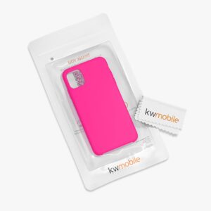 kwmobile Case Compatible with Apple iPhone 11 Case - TPU Silicone Phone Cover with Soft Finish - Neon Pink