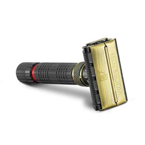 VIKINGS BLADE Adjustable Double Edge Safety Razor + Luxury Case. Smooth, Reusable, Eco-Friendly (The Emperor “Meiji”)