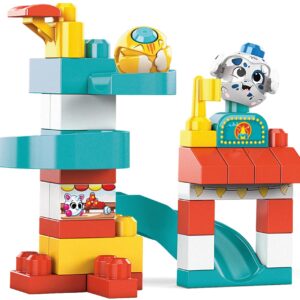 Mega Bloks Peek A Blocks Amusement Park with Big Building Blocks, Building Toys for Toddlers (30 Pieces)