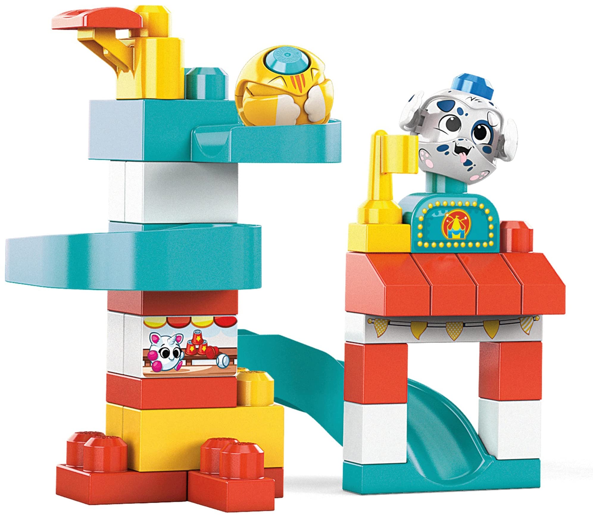 Mega Bloks Peek A Blocks Amusement Park with Big Building Blocks, Building Toys for Toddlers (30 Pieces)