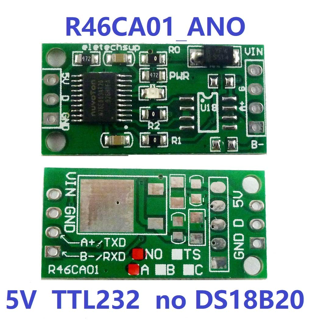 DS18B20 Modbus Rtu RS485 RS232 TTL Temperature Sensor Board Remote Acquisition Monitor Digital Thermometer Module (5V TTL232 NO)