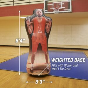 GoSports Inflataman Basketball Defender Training Aid - Weighted Defensive Dummy for Shooting, Dribbling and Driving Drills