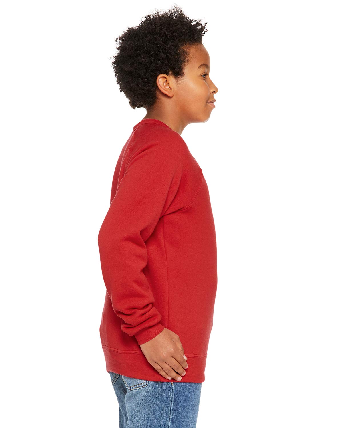 BELLA + CANVAS Youth Sponge Fleece Sweatshirt S Red