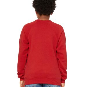 BELLA + CANVAS Youth Sponge Fleece Sweatshirt S Red