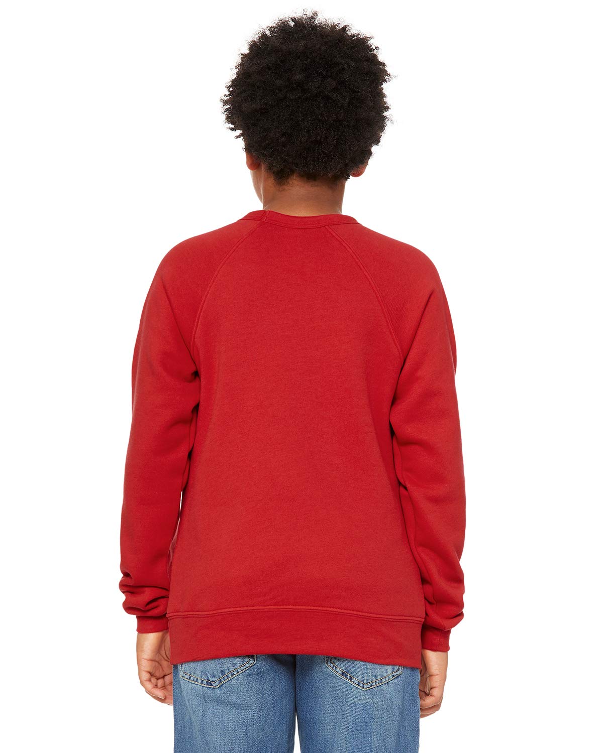 BELLA + CANVAS Youth Sponge Fleece Sweatshirt S Red