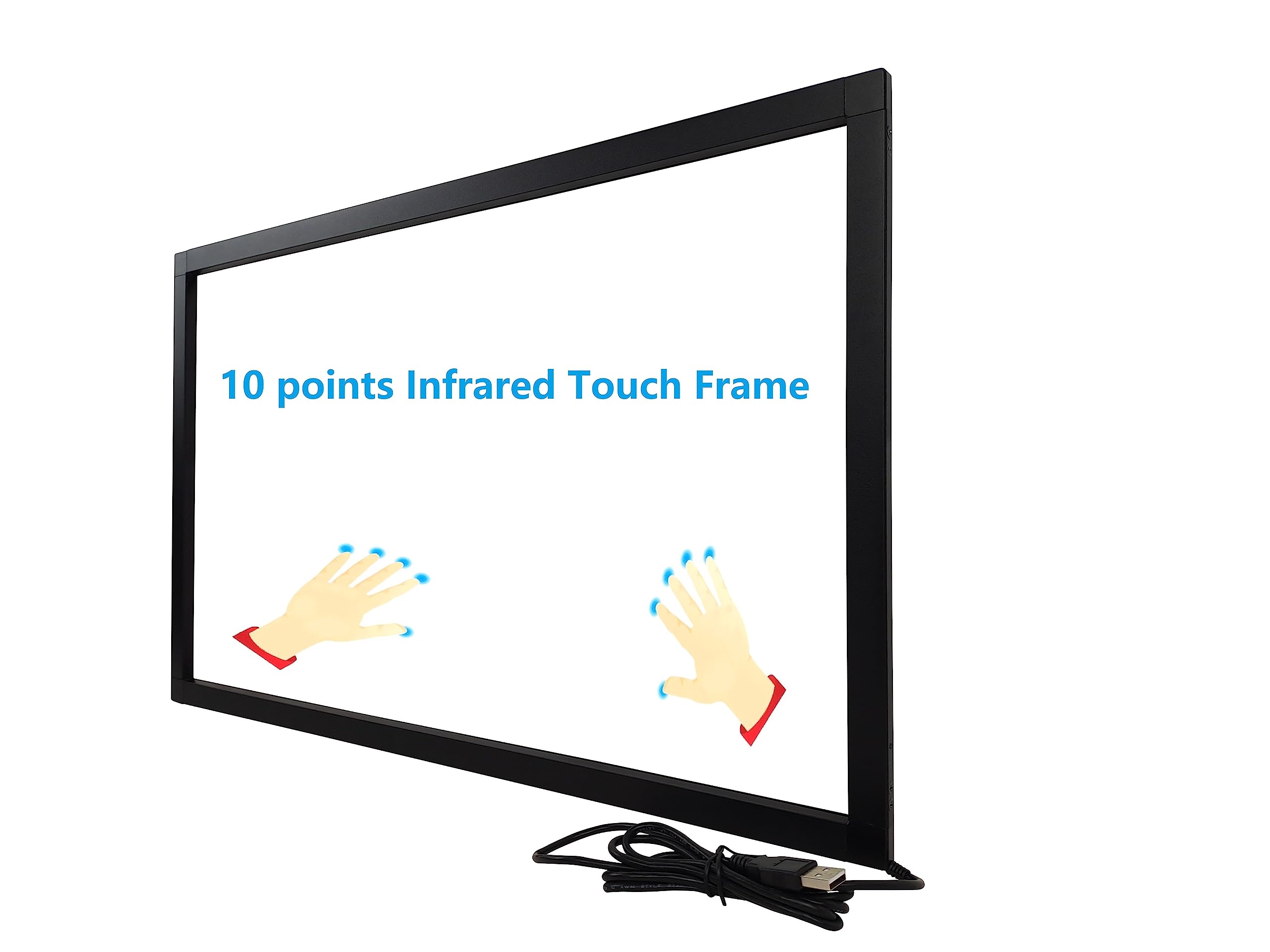 Deyowo 85 Inch Interactive 10 Points Infrared IR Touch Screen Overlay Frame Free Driver