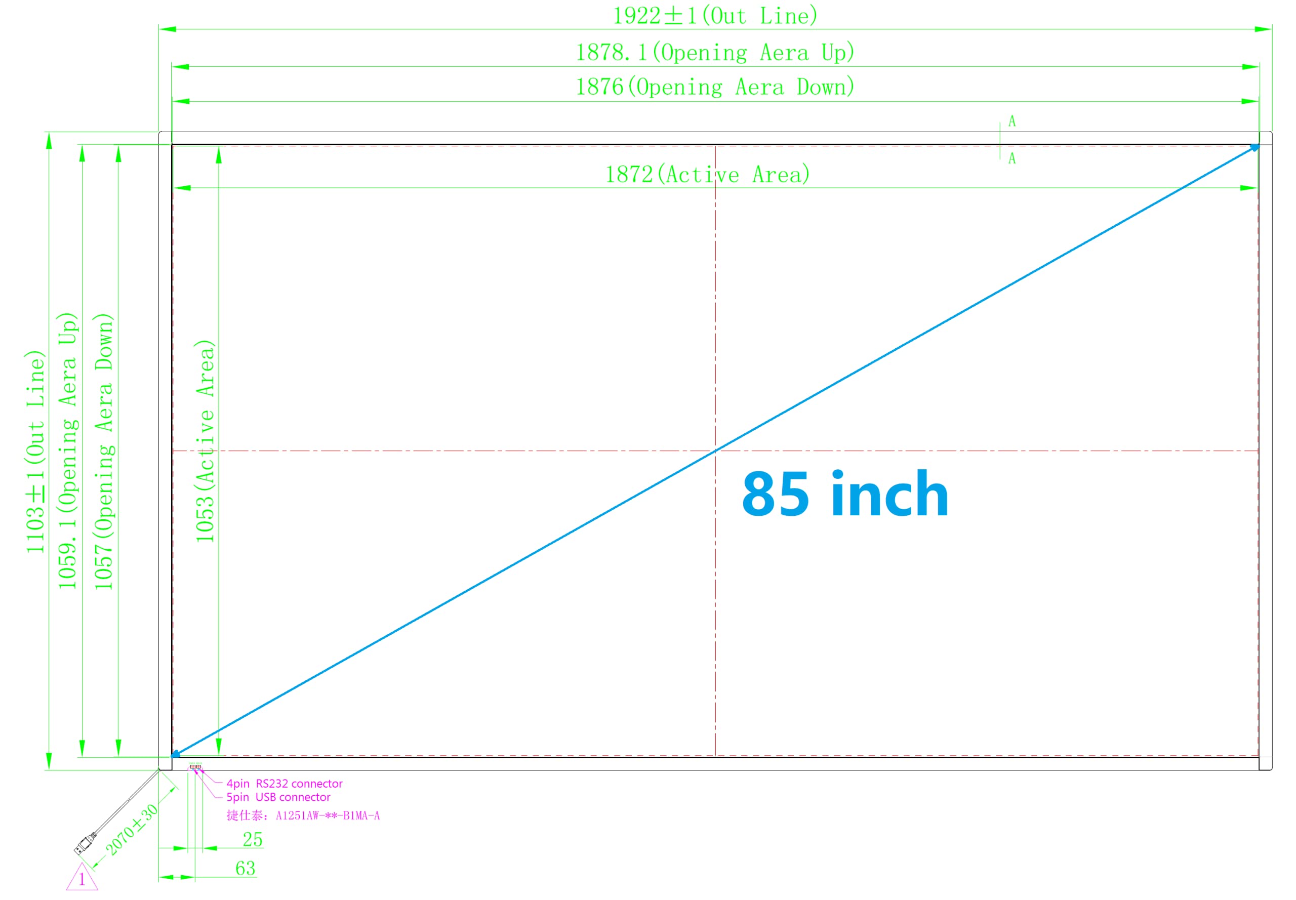 Deyowo 85 Inch Interactive 10 Points Infrared IR Touch Screen Overlay Frame Free Driver