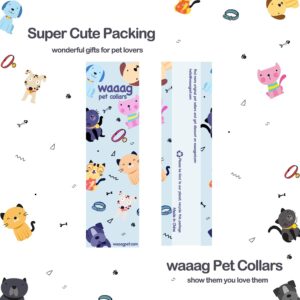 waaag Pet, Moons Stars Suns Dog Collar Cat Collar, Multiple Designs Crescent Celestial Dog Cat Collar Leash Harness Medium (Pack of 1)