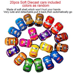 Himeeu 40 Pcs Pull Back Vehicles Mini Car Toys Friction Powered Racing Cars for Preschool Toddlers Boys & Girls Birthday Party Favors for Kids Gifts