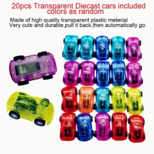 Himeeu 40 Pcs Pull Back Vehicles Mini Car Toys Friction Powered Racing Cars for Preschool Toddlers Boys & Girls Birthday Party Favors for Kids Gifts