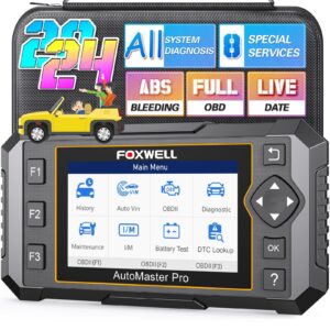 foxwell car scanner nt624 elite all system obd2 scanner diagnostic tool 8 reset code reader abs/sas/tps/oil/epb/brt scanner for car free update car diagnostic scanner for all cars with battery test