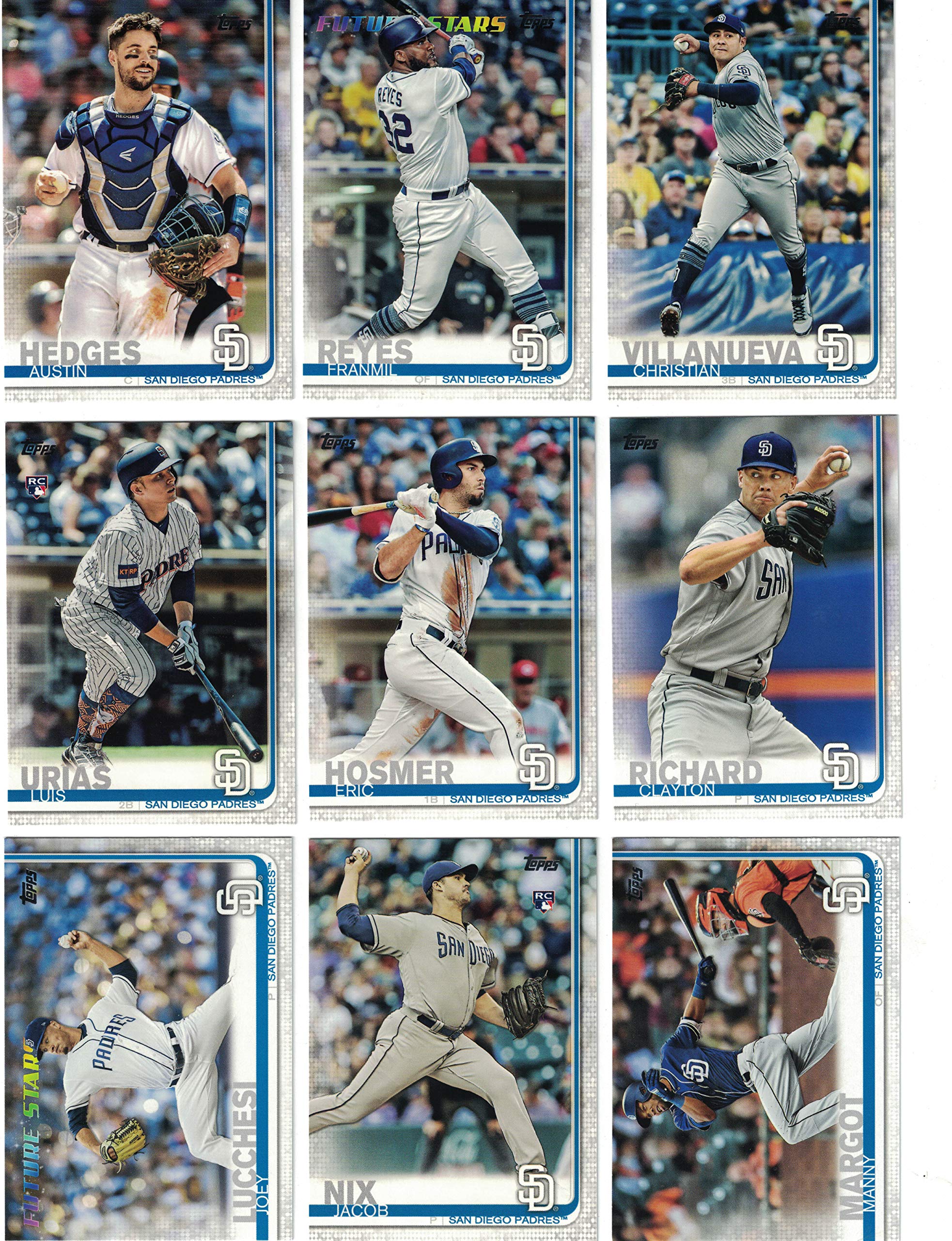 San Diego Padres/Complete 2019 Topps Series 1 and 2 Baseball Team Set! (24 Cards) With Fernando Tatis Jr. Rookie Card! Includes 3 bonus Tony Gwynn Padres Cards!