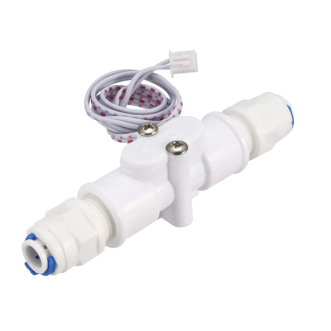 uxcell 1/4in Quick Connect Hall Effect Liquid Water Flow Switch Flowmeter Counter 1-25L/min