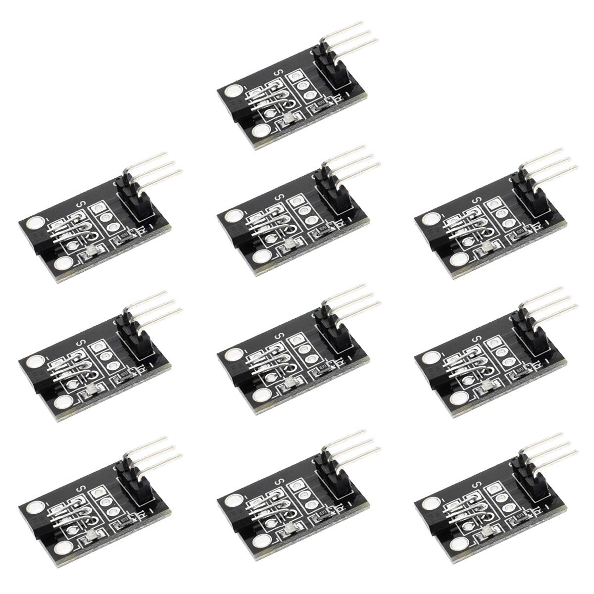 DAOKI 10PCS KY-003 Hall Effect Magnetic Sensor Module 3144 for Arduino PIC AVR Smart Car