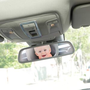 Dreambaby EZY-Fit Adjustable Rearview Backseat Mirror - Large Wide Angle Mirror - Model L1228BB