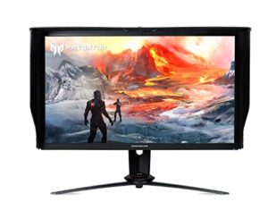 acer predator xb273k sbmiprzx 27" uhd (3840 x 2160) ips nvidia g-sync monitor, vesa certified displayhdr 400, quantum dot, 144hz, 4ms, dci-p3, delta e<2 (1 x display port & 1 x hdmi port),black