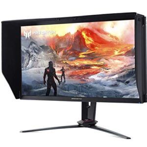 Acer Predator XB273K Sbmiprzx 27" UHD (3840 x 2160) IPS NVIDIA G-SYNC Monitor, VESA Certified DisplayHDR 400, Quantum Dot, 144Hz, 4ms, DCI-P3, Delta E<2 (1 x Display Port & 1 x HDMI Port),Black