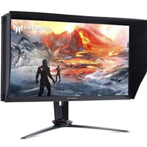 Acer Predator XB273K Sbmiprzx 27" UHD (3840 x 2160) IPS NVIDIA G-SYNC Monitor, VESA Certified DisplayHDR 400, Quantum Dot, 144Hz, 4ms, DCI-P3, Delta E<2 (1 x Display Port & 1 x HDMI Port),Black