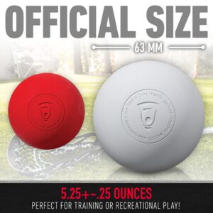 Franklin Sports Lacrosse Balls - Official Size Lax Balls for Practice - Red + White 2 Pack - Great for Muscle Massage Therapy + Yoga