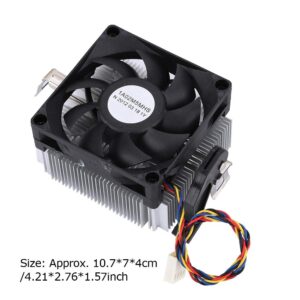 12V CPU Cooling Fan, Extruded Aluminum Heatsink CPU Cooler Hydraulic Bearing 2200RPM High Speed 7015 Silent Fan for AMD