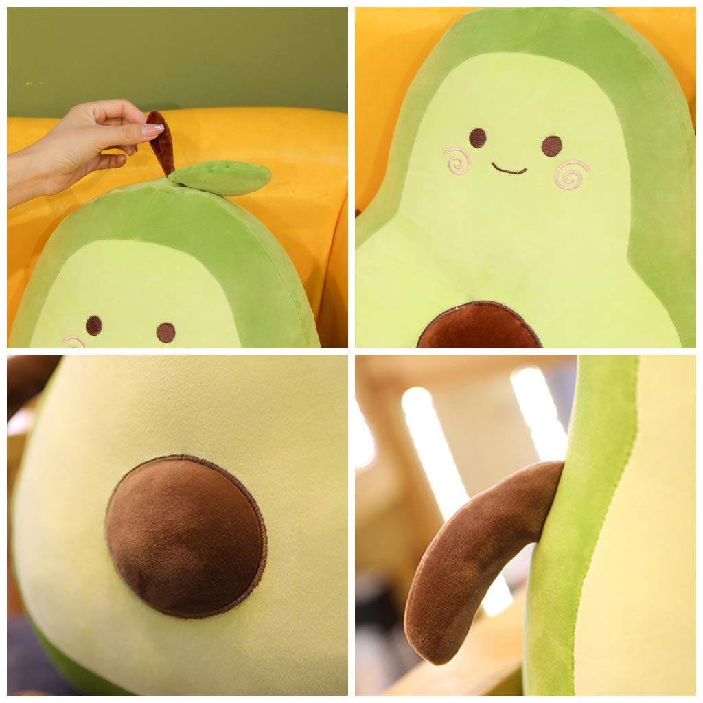 EHOTONG Avocado Plush Food Pillow Cute Funny Fruit Throw Pillows Stuffed Toy, 25.6"