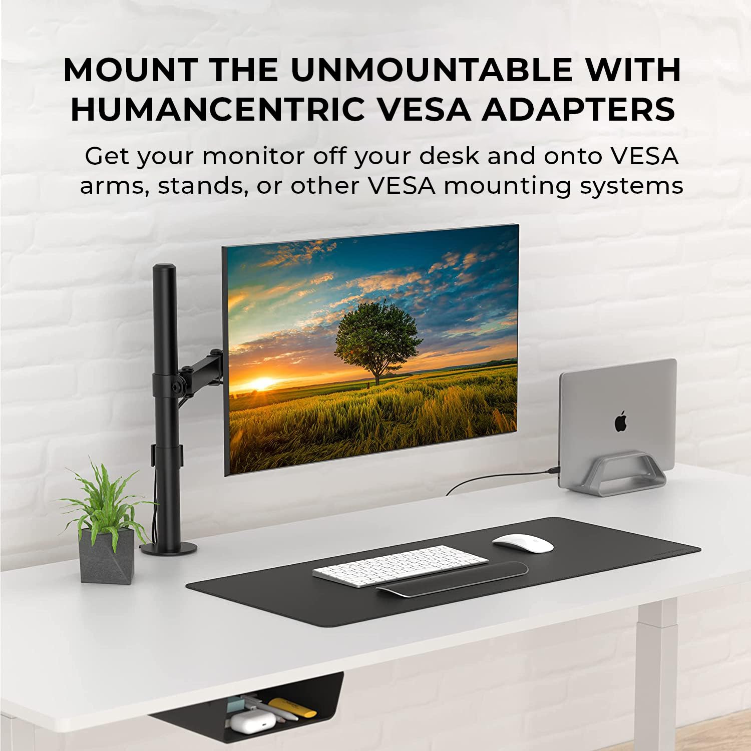 HumanCentric VESA Mount Adapter Compatible with Dell Monitors SE2416HX, SE2717HX, SE2717HR, SE2717H, S2216M, S2216H, SE2716H, SE2216H, SE2417HG, SE2416H, S2216H