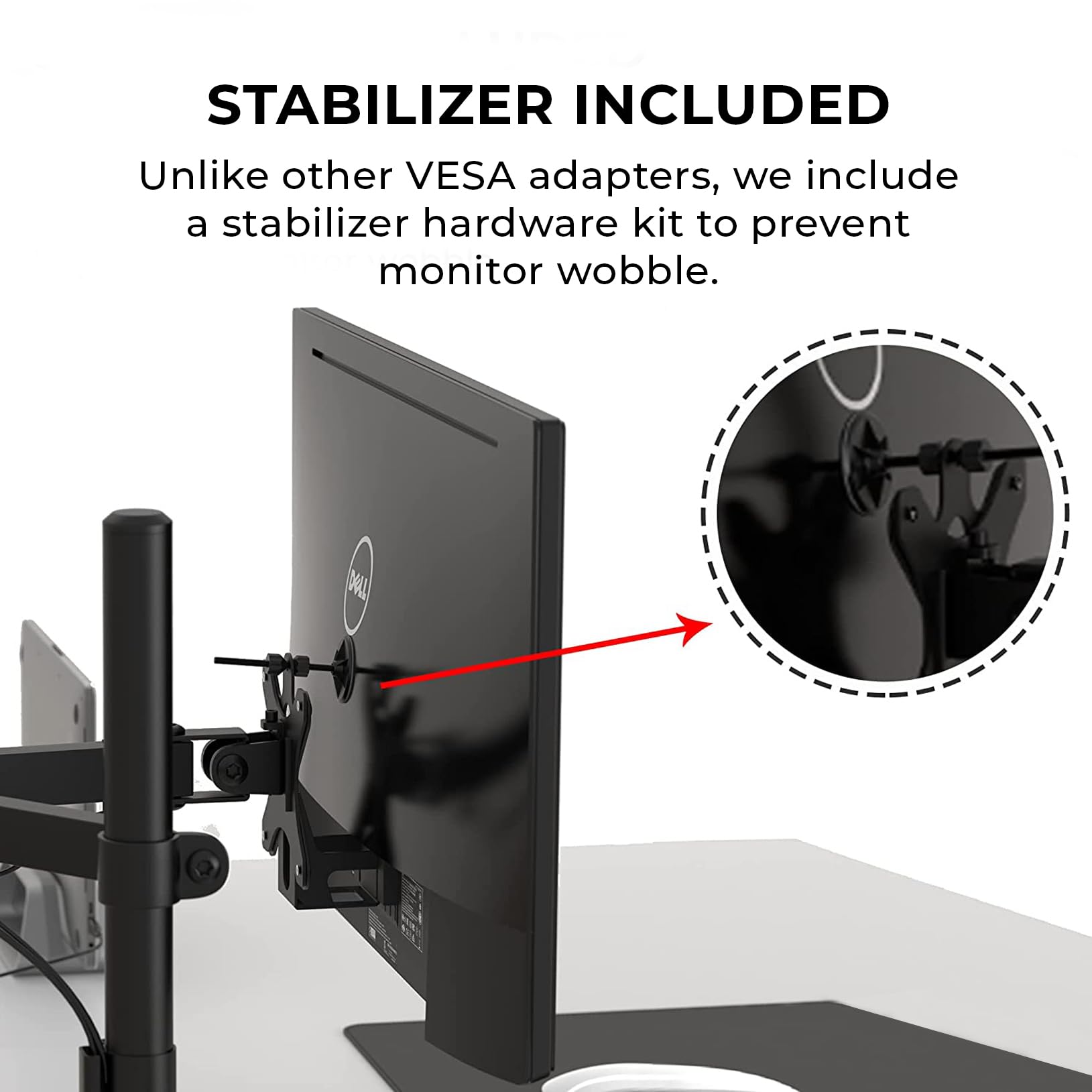 HumanCentric VESA Mount Adapter Compatible with Dell Monitors SE2416HX, SE2717HX, SE2717HR, SE2717H, S2216M, S2216H, SE2716H, SE2216H, SE2417HG, SE2416H, S2216H