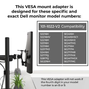 HumanCentric VESA Mount Adapter Compatible with Dell Monitors SE2416HX, SE2717HX, SE2717HR, SE2717H, S2216M, S2216H, SE2716H, SE2216H, SE2417HG, SE2416H, S2216H