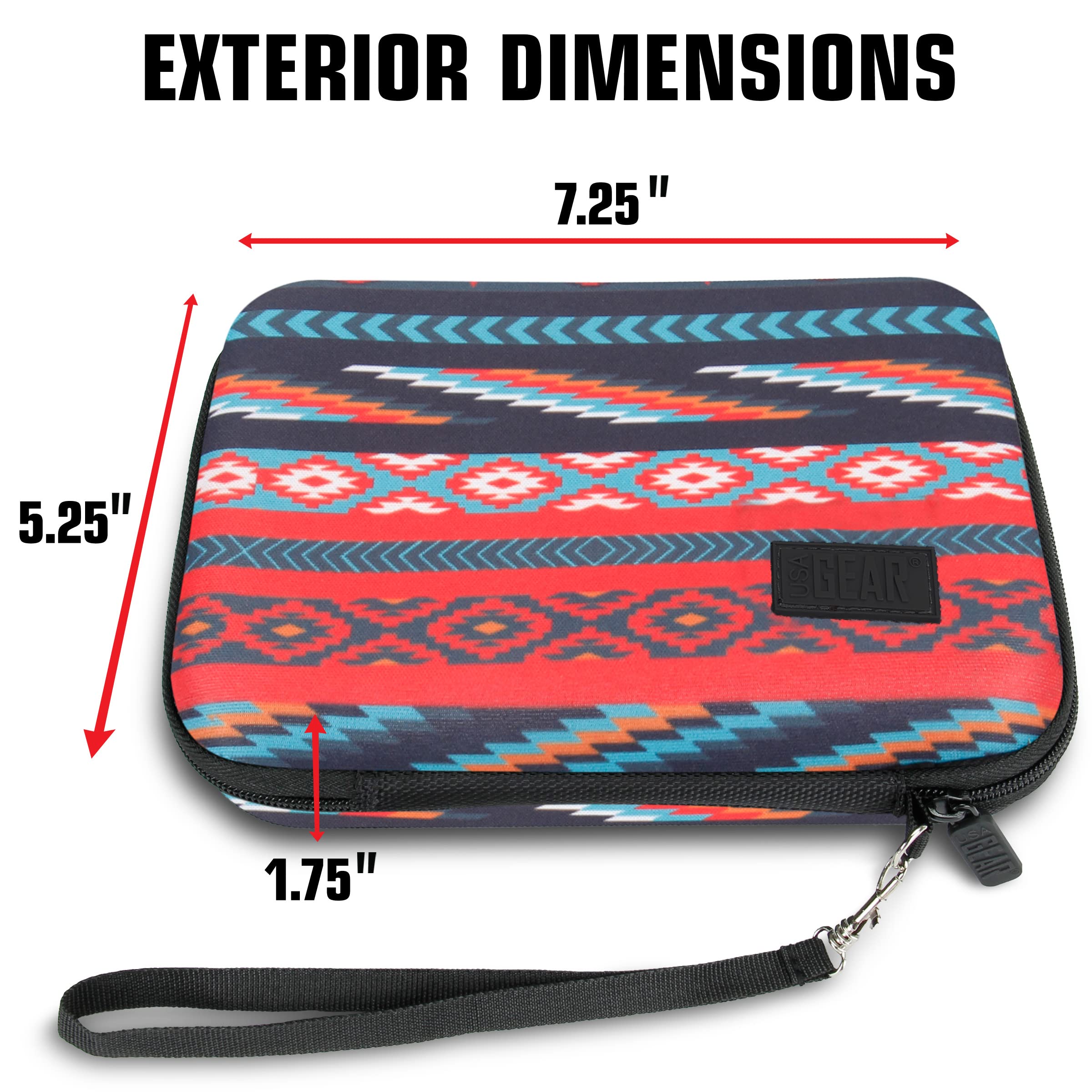 USA GEAR Multimeter Case with Hard Shell Exterior and Wrist Strap - Compatible with Innova 3320 Digital Multimeter, Crenova MS8233D, Klein Tools Multi Meter, and AstroAI Multimeter 2000 - Southwest