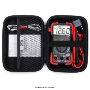 USA GEAR Multimeter Case with Hard Shell Exterior and Wrist Strap - Compatible with Innova 3320 Digital Multimeter, Crenova MS8233D, Klein Tools Multi Meter, and AstroAI Multimeter 2000 - Southwest