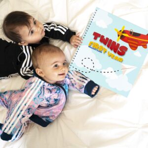 Twins' First-Year Chronicle: Celebrate a Year of Precious Moments | Beautiful Baby Keepsake Journal with Stickers, Family Tree, Letters from Parents, and More