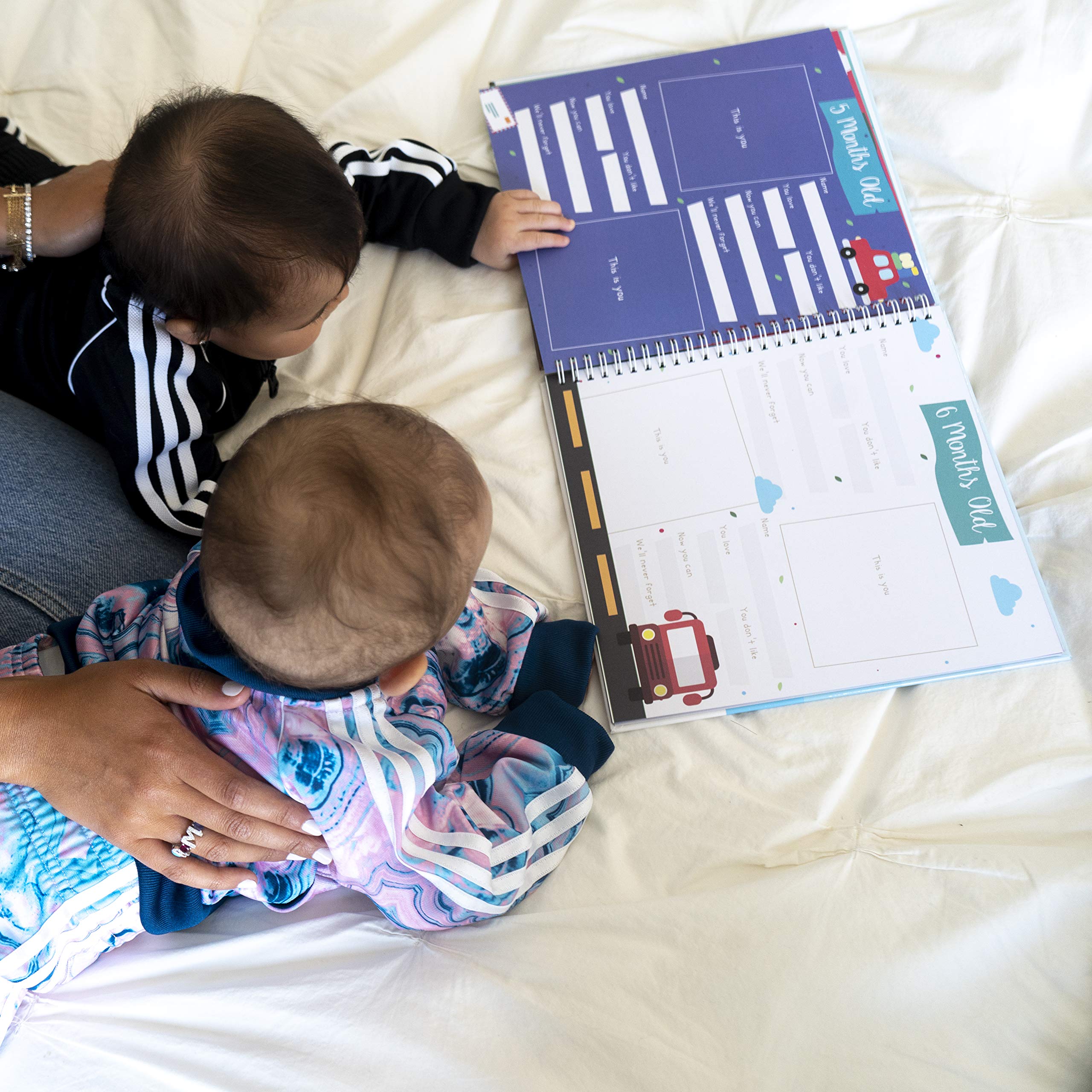 Twins' First-Year Chronicle: Celebrate a Year of Precious Moments | Beautiful Baby Keepsake Journal with Stickers, Family Tree, Letters from Parents, and More