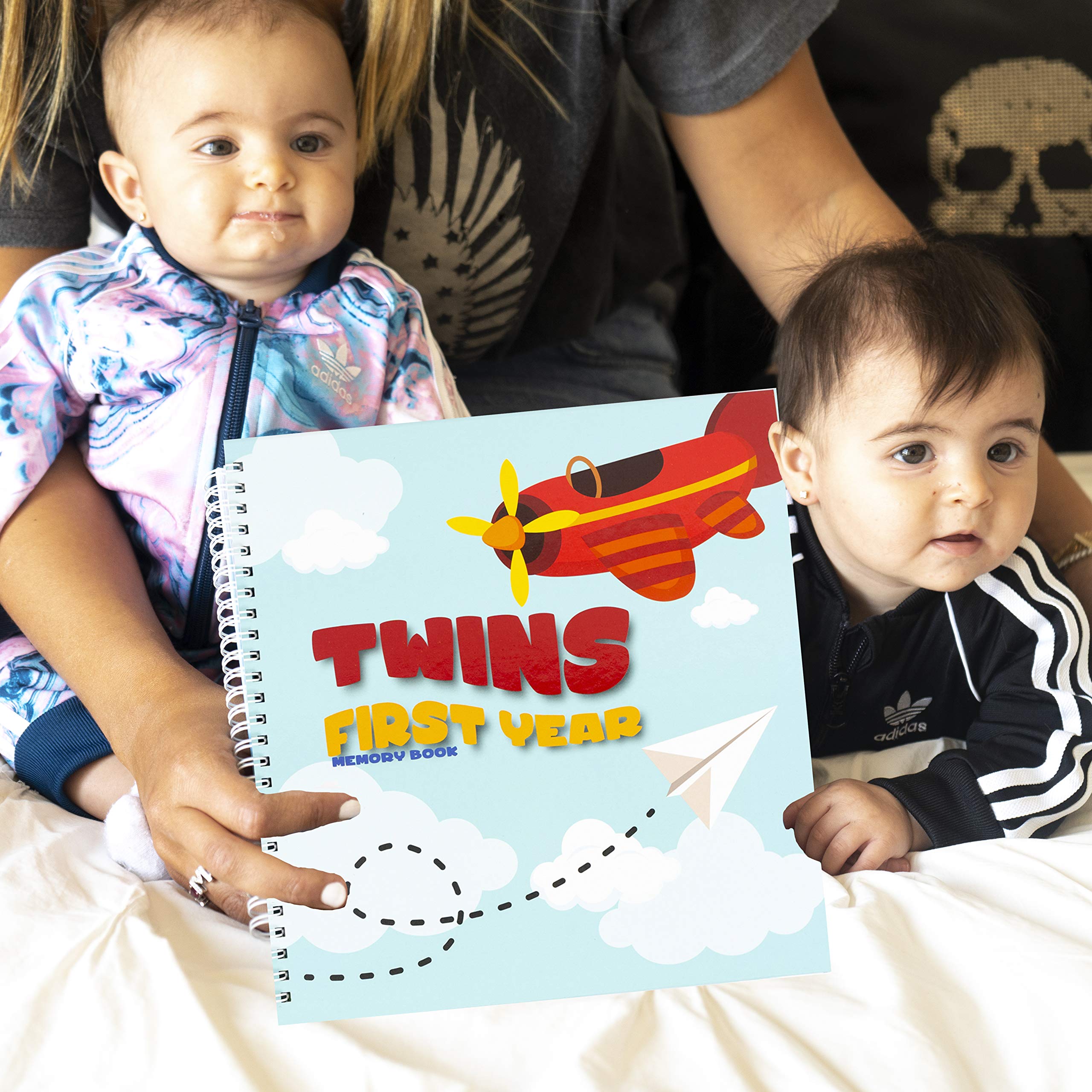 Twins' First-Year Chronicle: Celebrate a Year of Precious Moments | Beautiful Baby Keepsake Journal with Stickers, Family Tree, Letters from Parents, and More