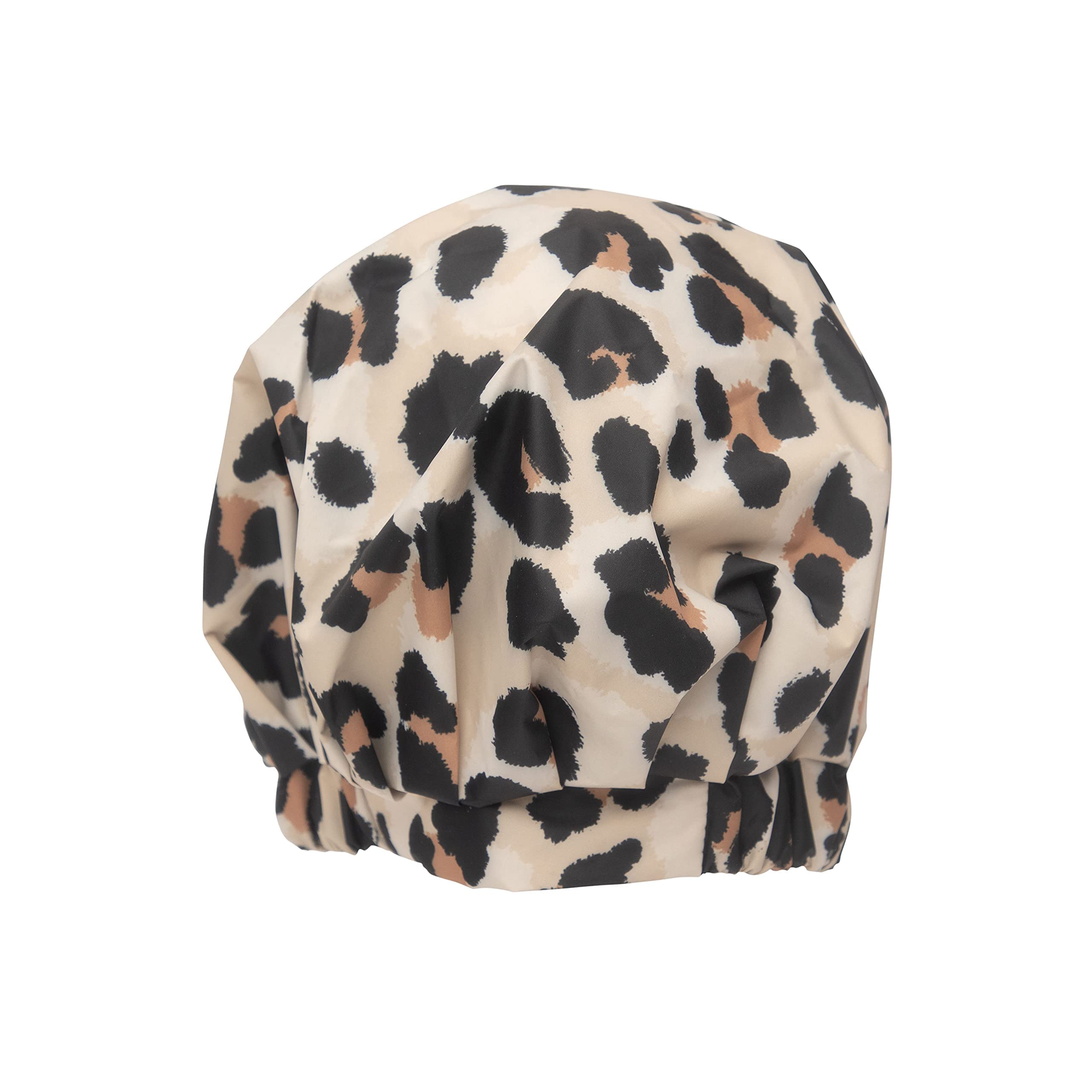 Kitsch Luxury Shower Cap for Women Waterproof - Reusable Shower Cap, Hair Cap for Shower, Waterproof Hair Shower Caps for Long Hair, Non-Slip Cute Shower Cap One Size, Chic Shower Bonnet - Leopard